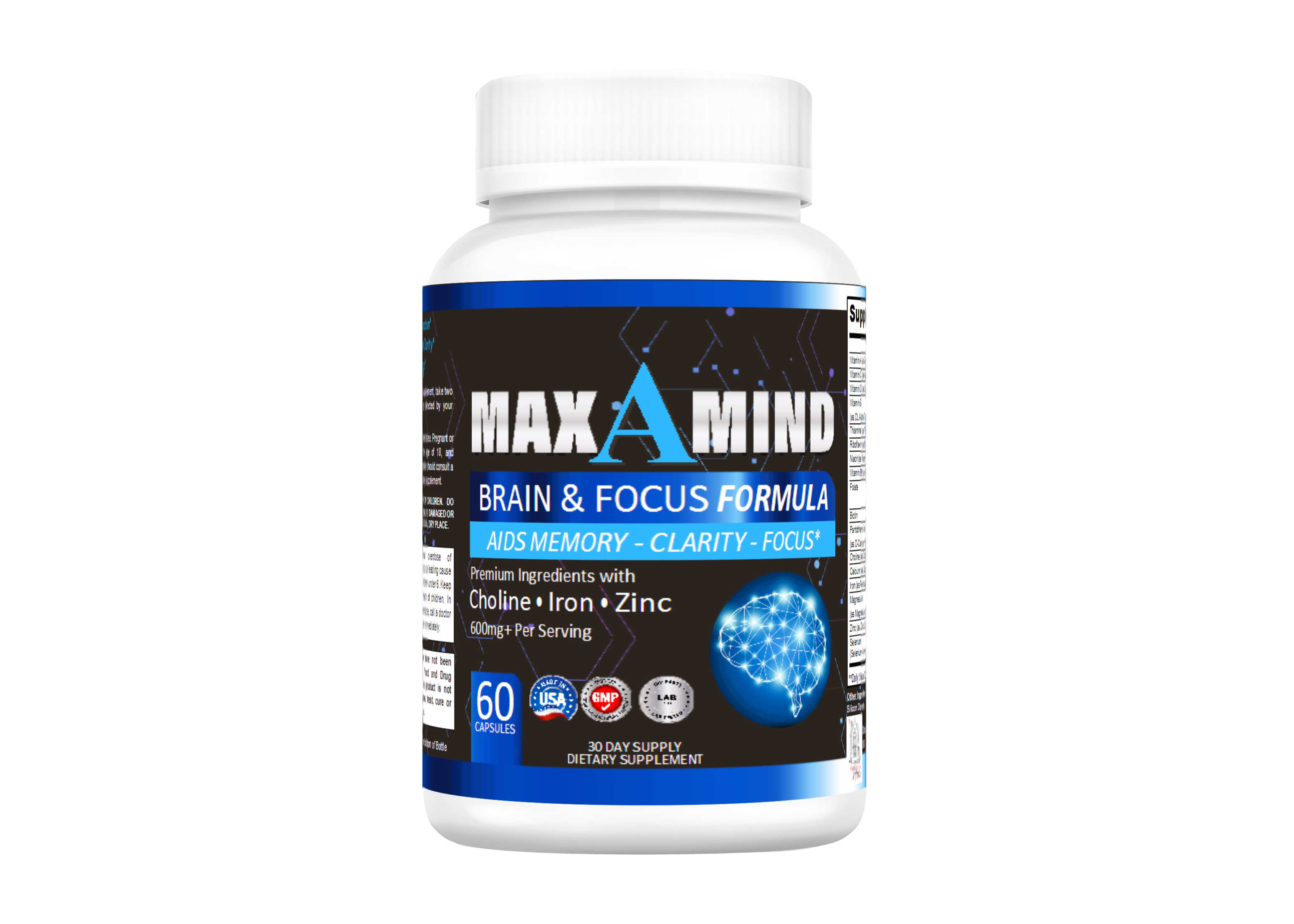 MaxAMind Brain Focus Formula - Premium Nootropic Brain Supplement, for – SBC Decorative Concrete ...