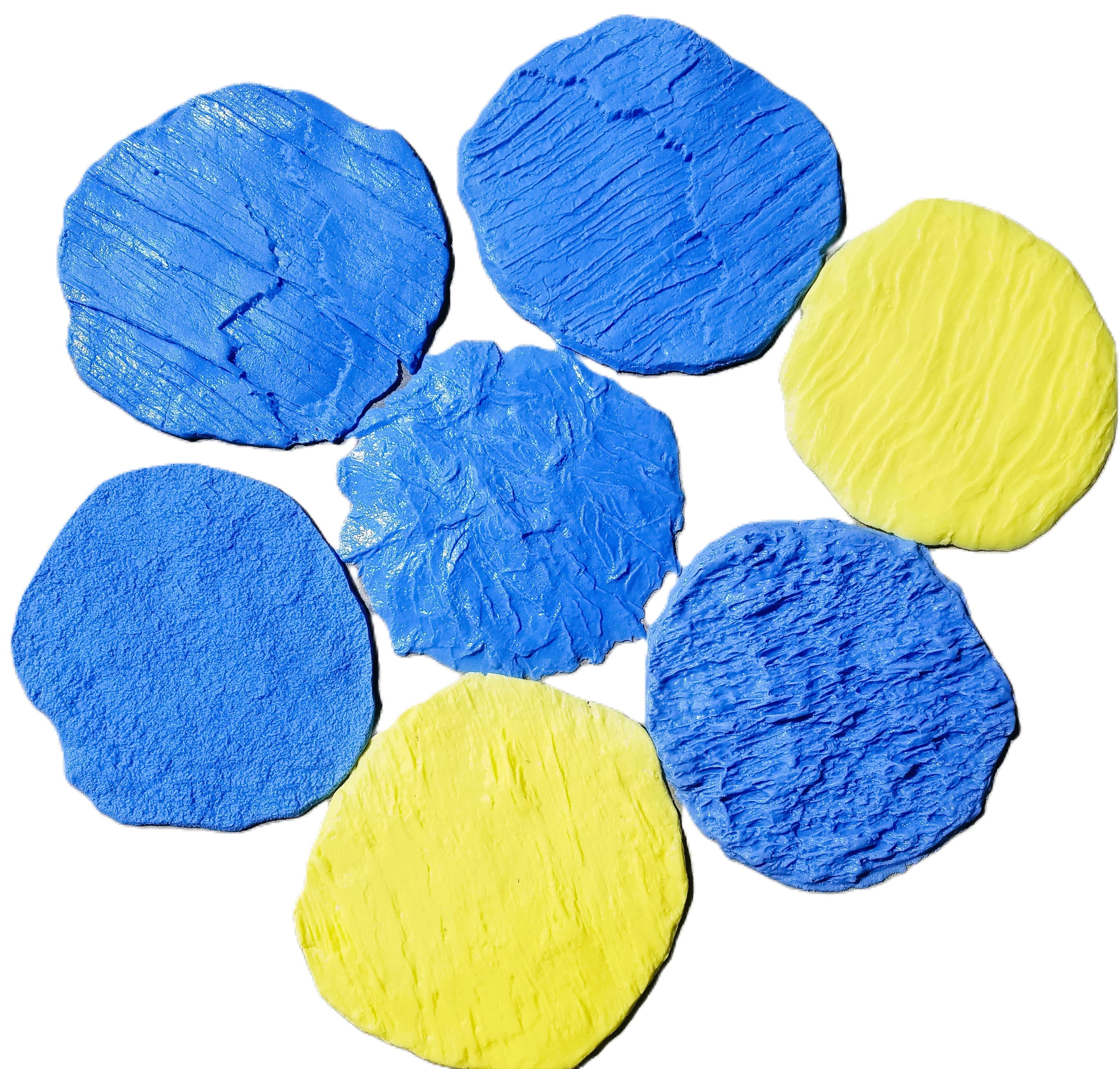 Best Concrete Stone Stamp Kit - 7 Beautiful 12" Round Rock Texture Sta ...