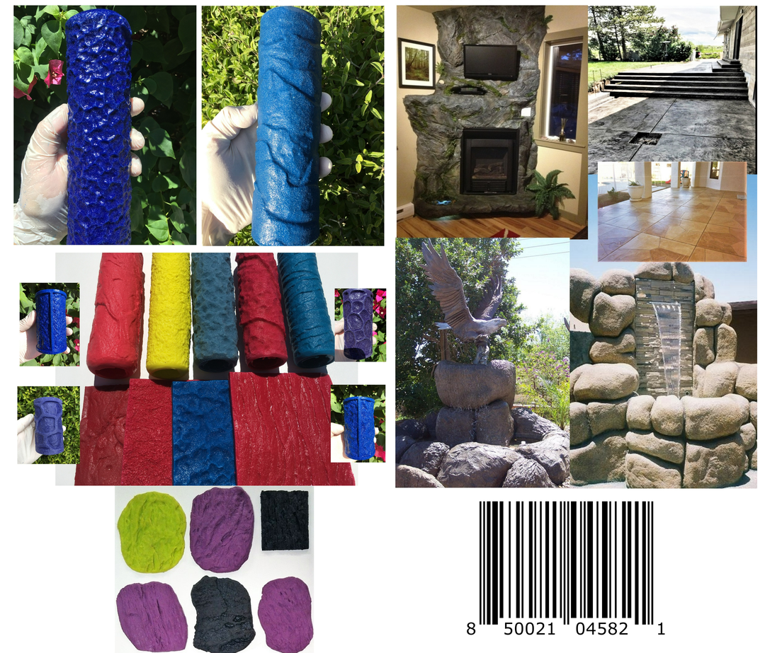 Concrete Stamping Set - Complete Concrete Texture Roller & Stamp Set ...