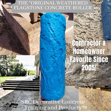 Concrete Texture Rollers - The"Original" Weathered Flagstone Concrete ...