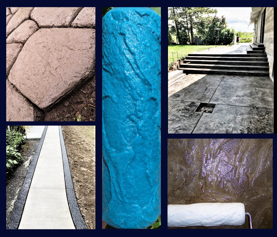 Concrete Texture Rollers - The"Original" Weathered Flagstone Concrete ...
