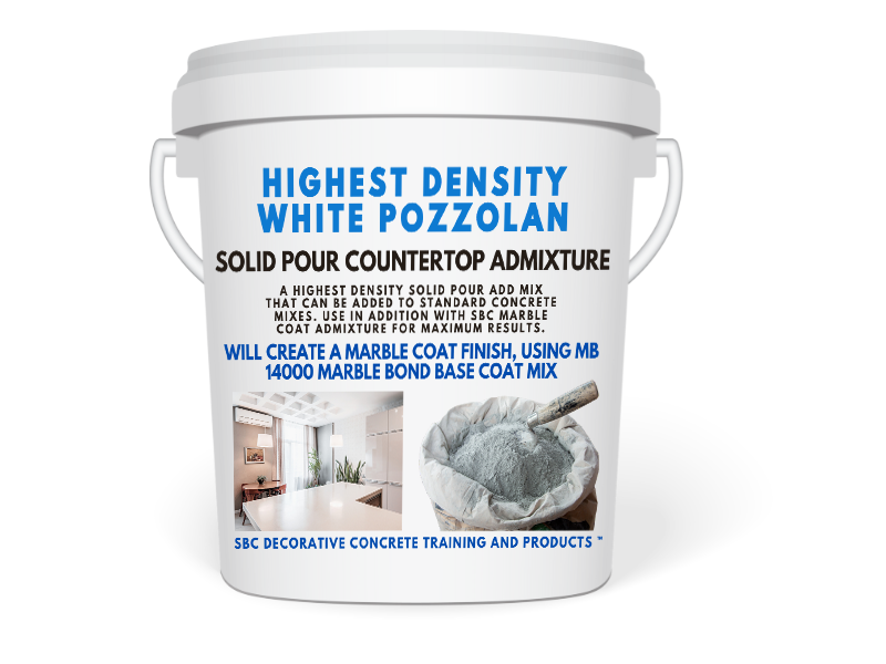Sbc Highest Density White Pozzolan Solid Pour Countertop Admixture ...
