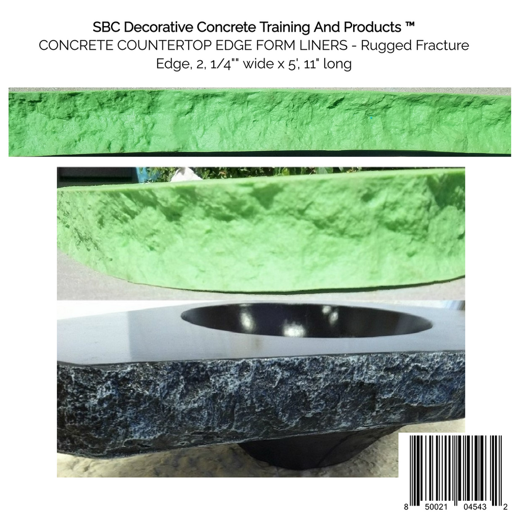 Concrete Countertop Edge Form Liners - Rugged Fracture Edge, 2, 1/4 ...